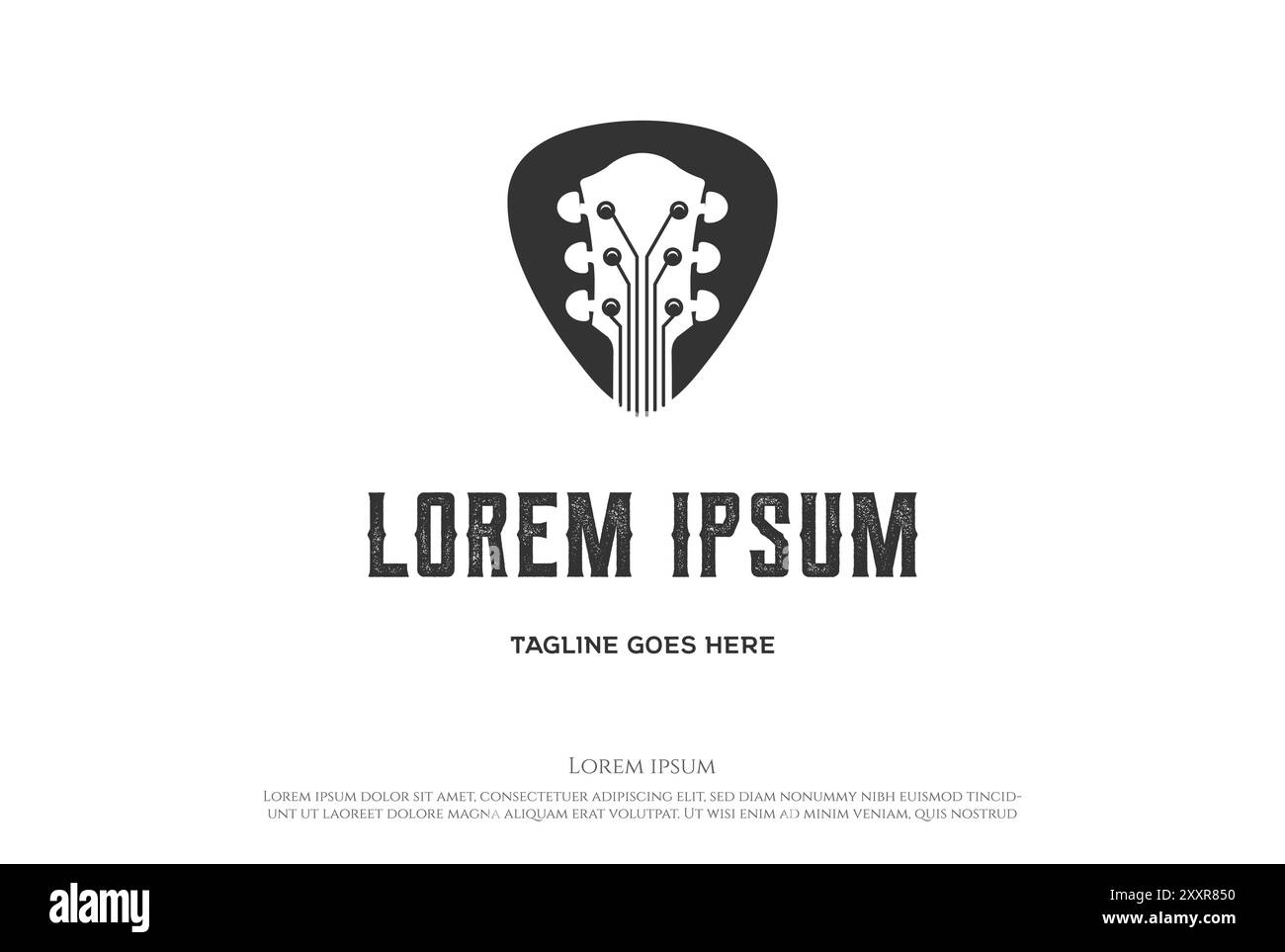 Simple Minimalist Guitar Pick for Music Logo Design Vector Stock Vector ...