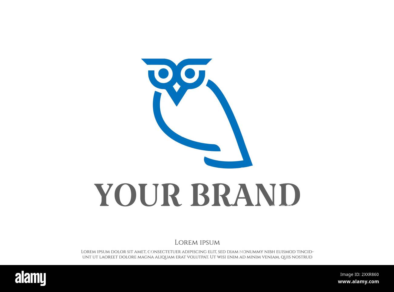 Simple Minimalist Owl Bird Symbol Logo Design Vector Stock Vector Image ...