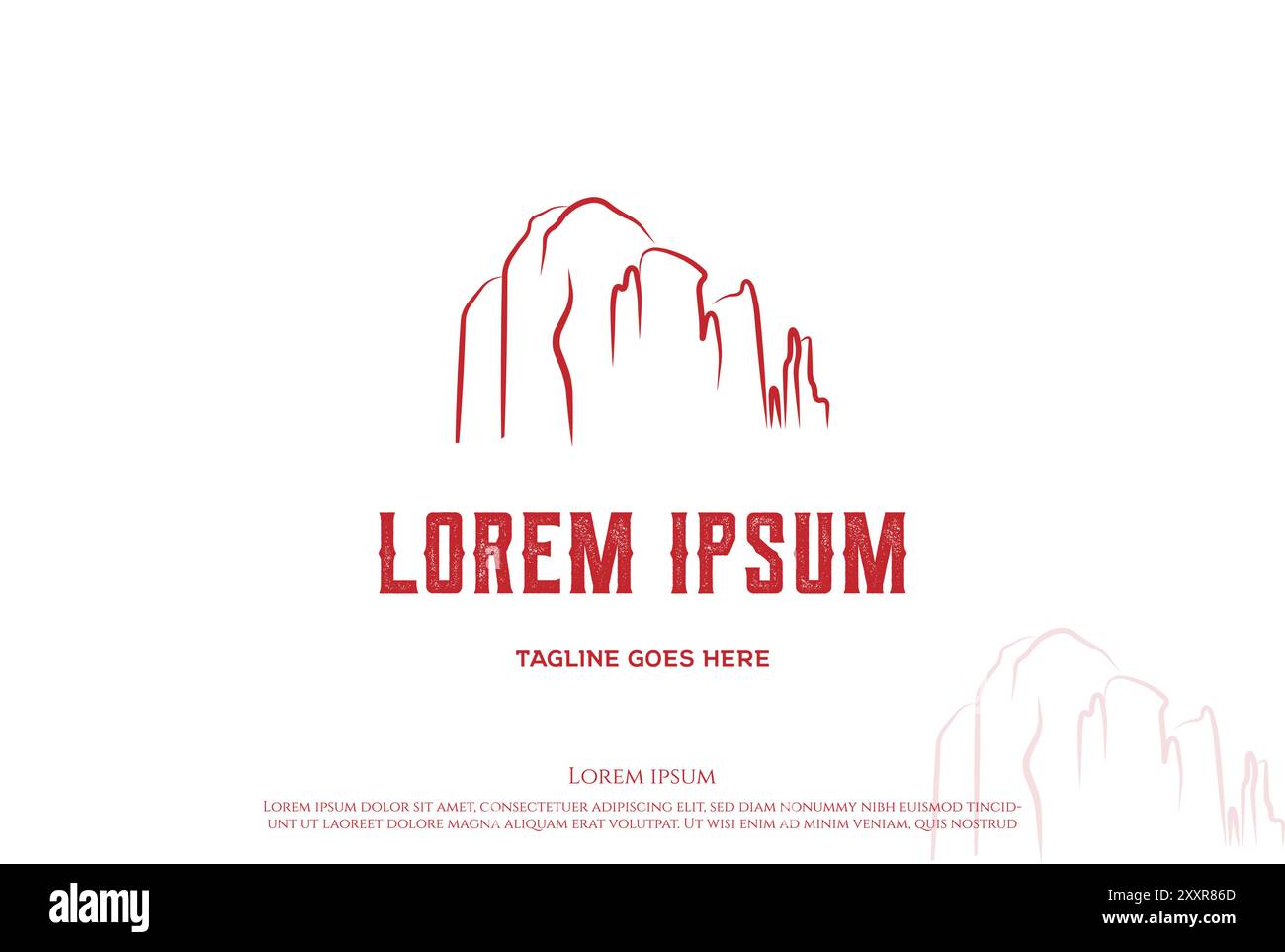 Vintage Retro Sunrise Red Rock Canyon at Sedona Arizona Logo Design ...