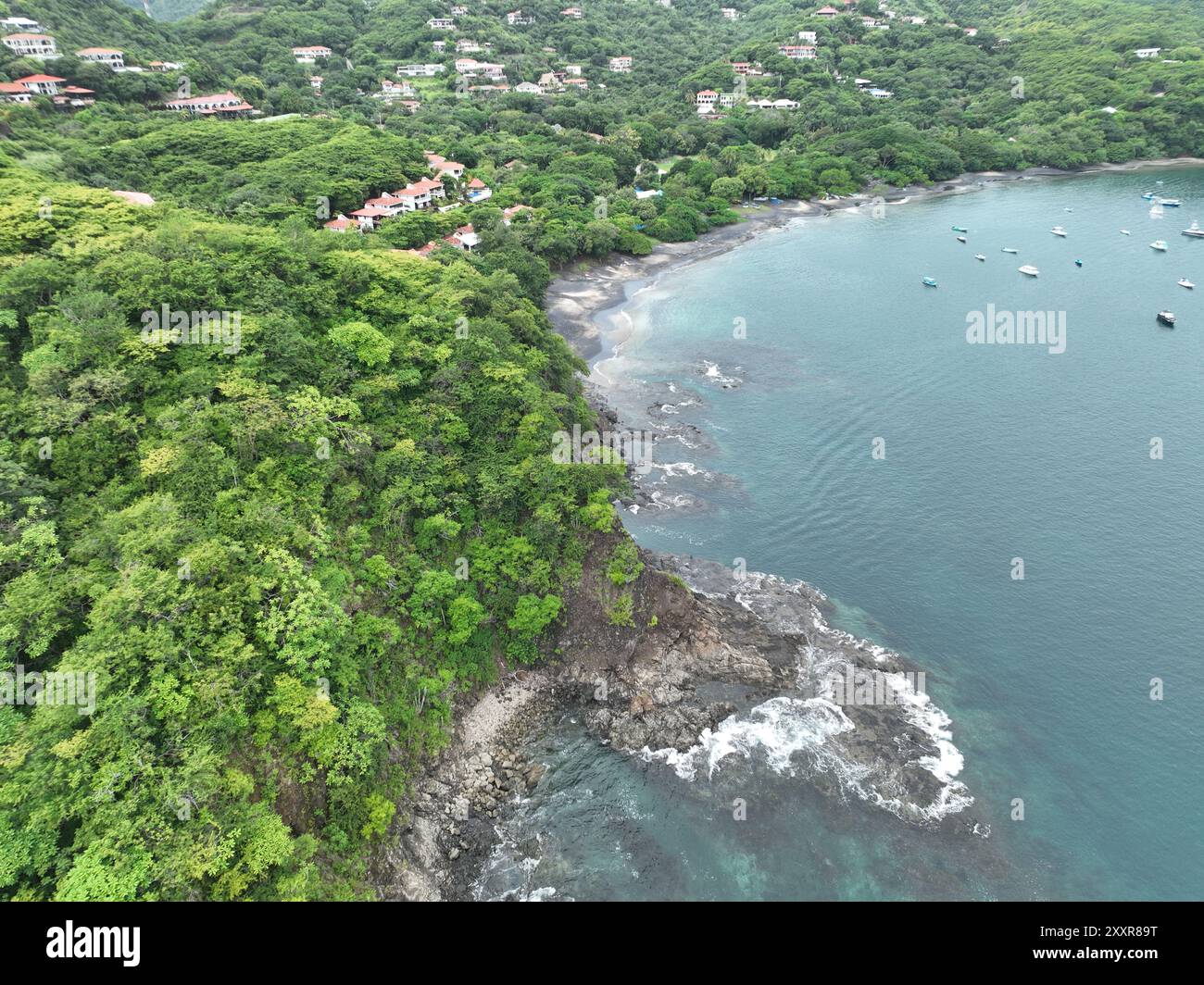 Aerial View of Ocotal Beach near Playas del Coco in Guanacaste, Costa ...