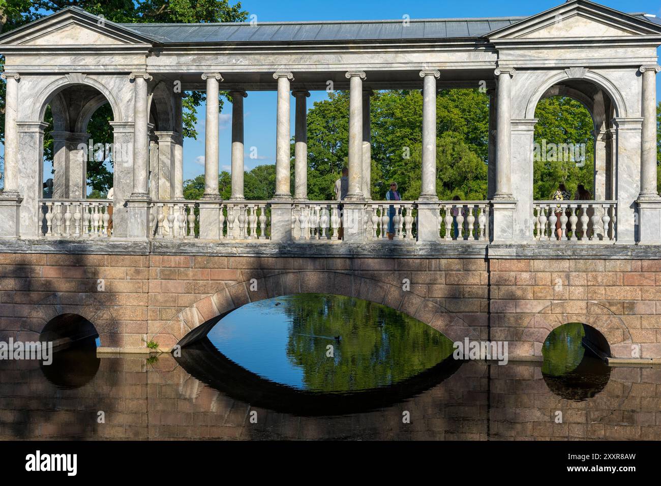 Marble Bridge in Catherine Park, Tsarskoe Selo, Pushkin, Russia Stock ...