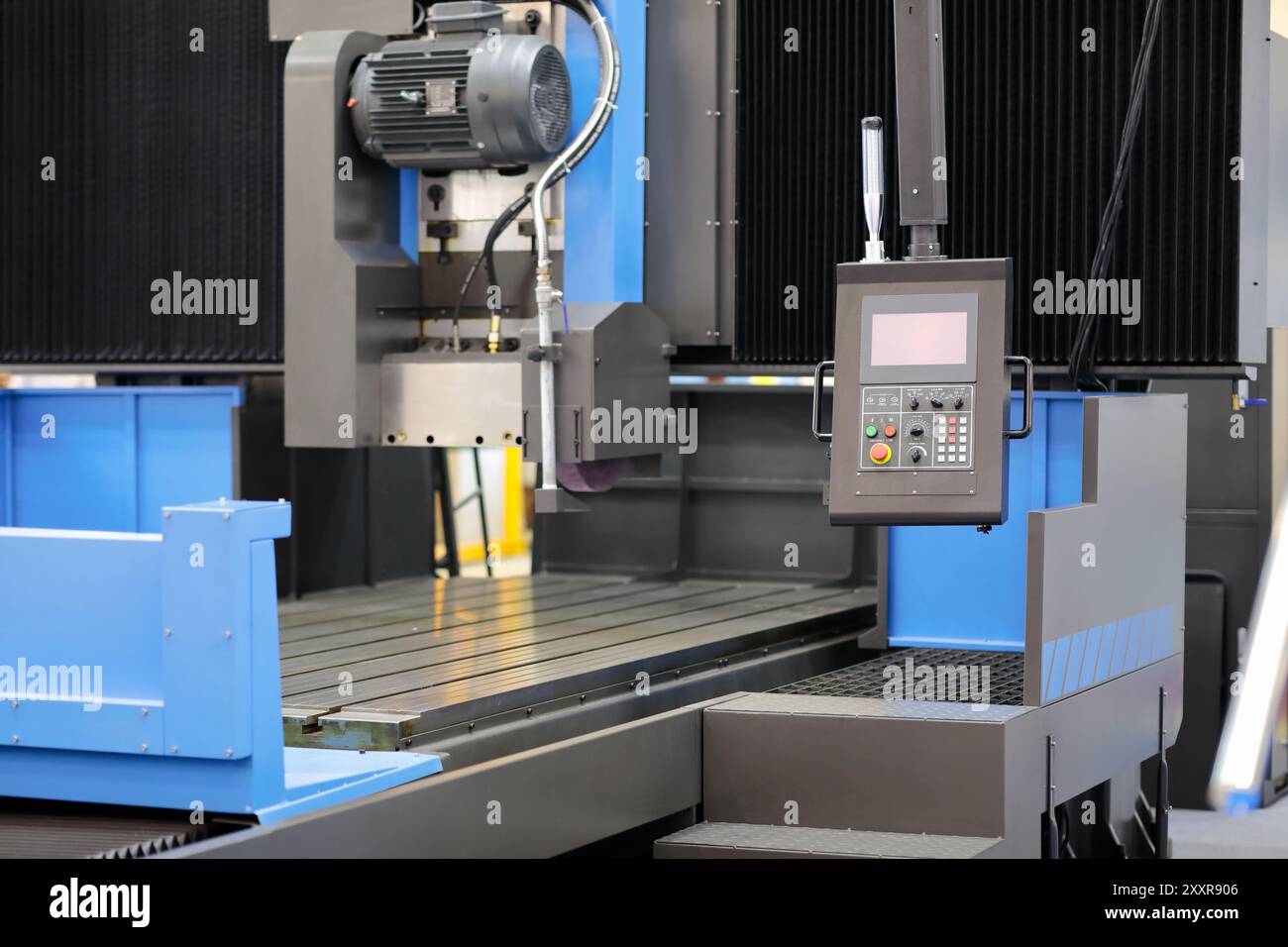 Large industrial CNC horizontal surface grinding machine. Selective ...