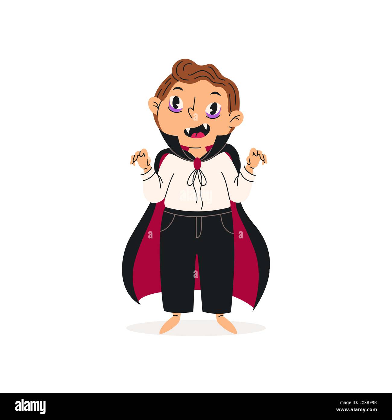 Funny boy in Halloween vampire costume. Baby boy dressed as a Dracula ...