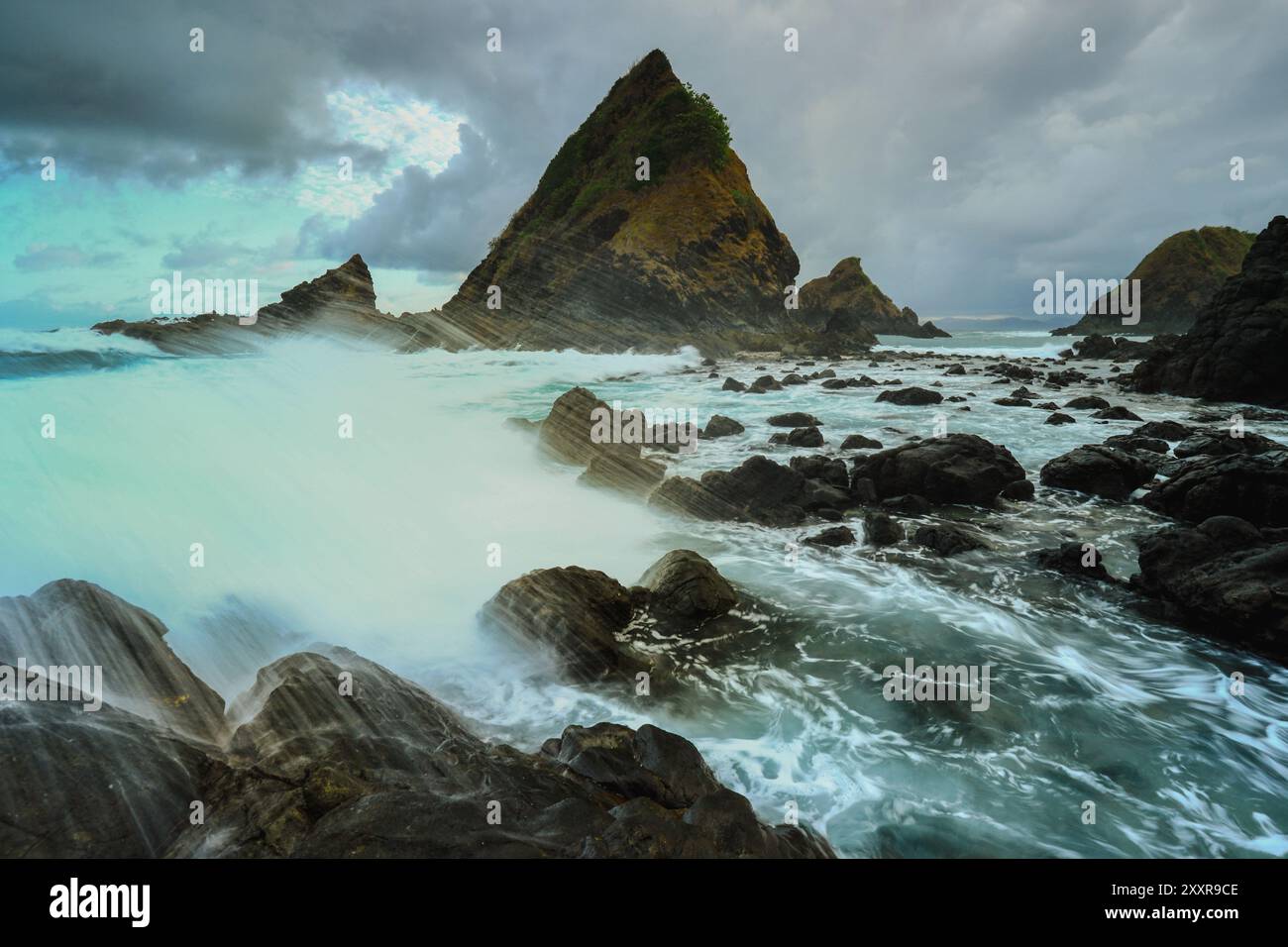 Mawi beach located at Lombok island of Indonesia Stock Photo - Alamy
