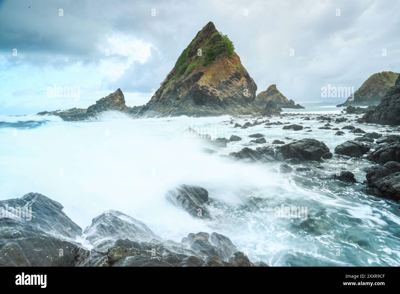 Mawi beach located at Lombok island of Indonesia Stock Photo - Alamy