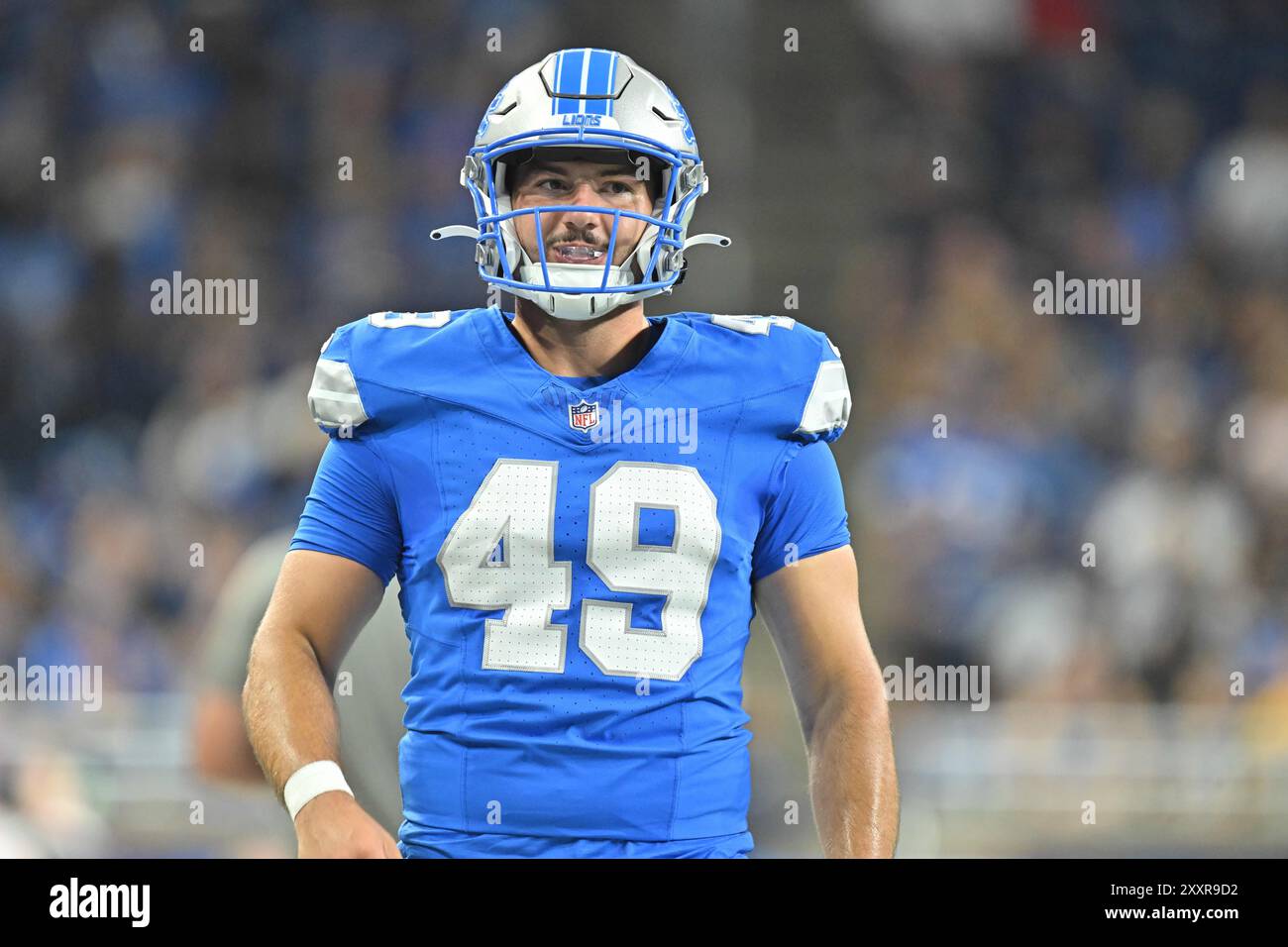 DETROIT, MI - AUGUST 24: Detroit Lions LS Hogan Hatten (49) during game ...
