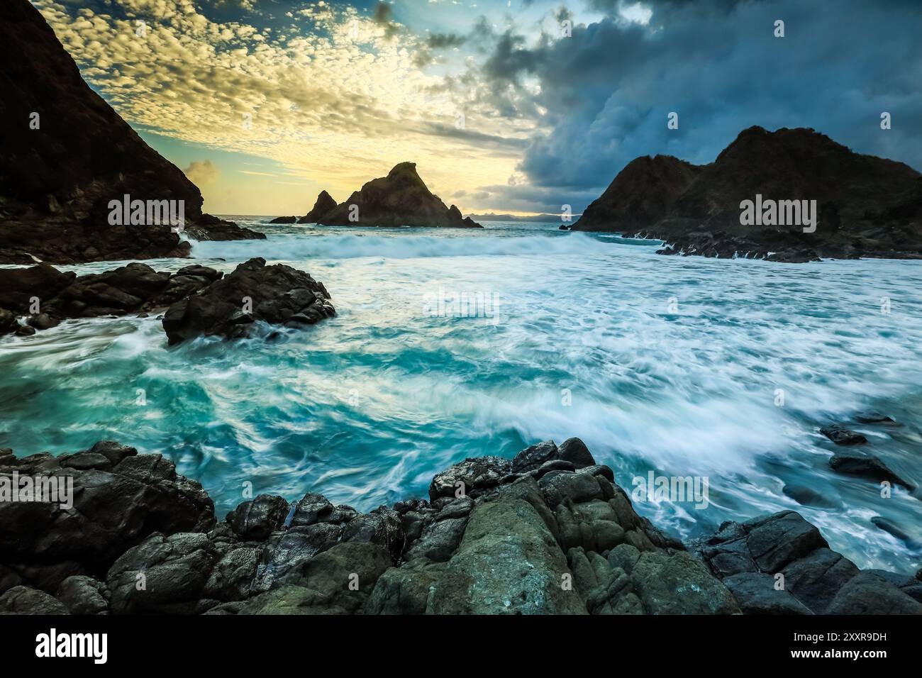 Mawi beach located at Lombok island of Indonesia Stock Photo - Alamy