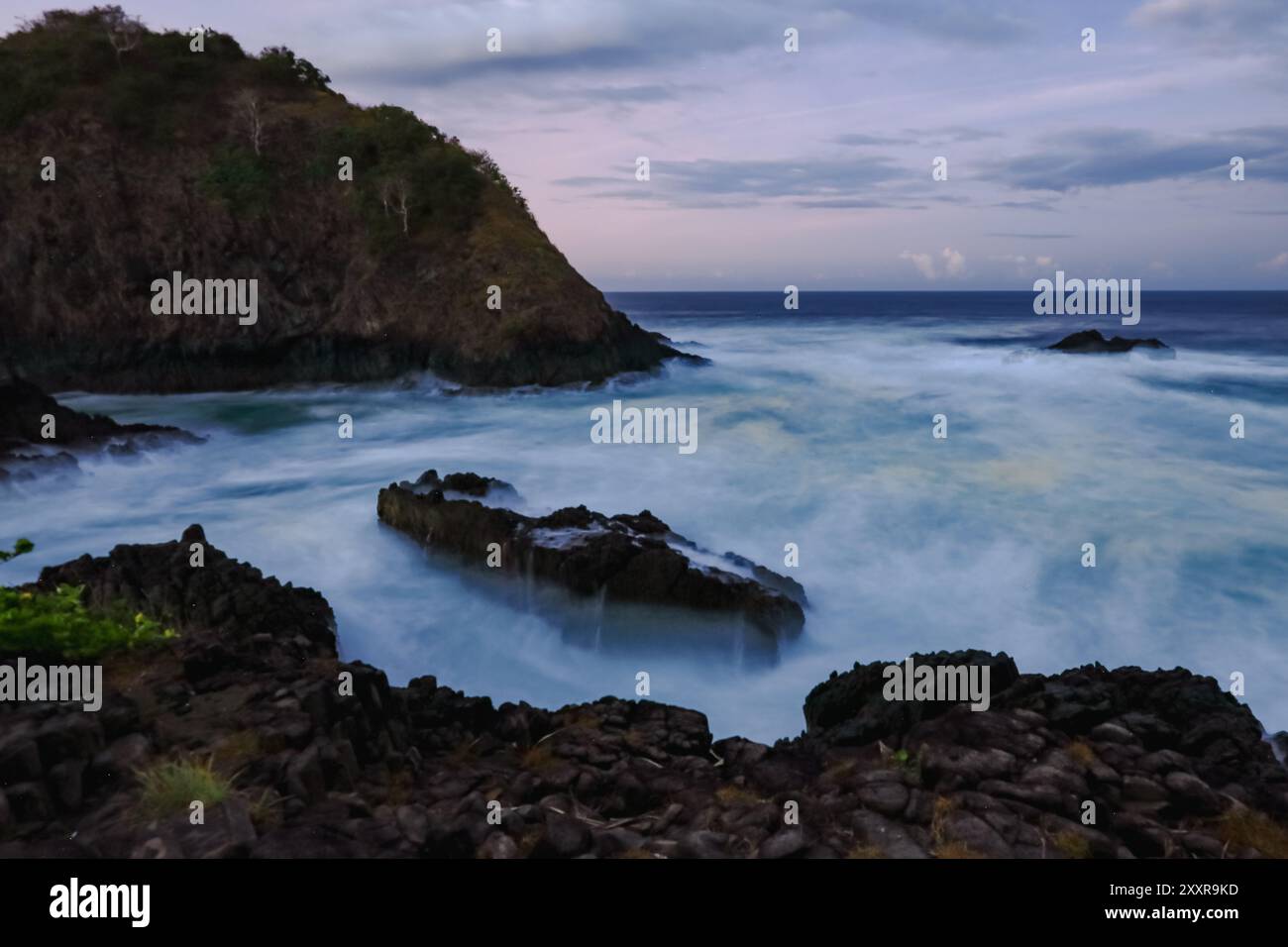 Mawi Beach located at Lombok Island of Indonesia Stock Photo - Alamy