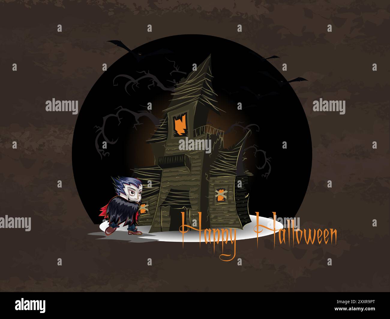 Ghost in old house Stock Vector Images - Alamy