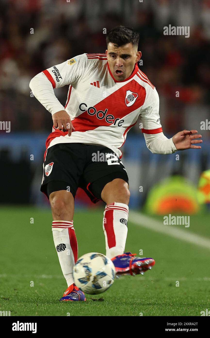 Buenos Aires, Argentina. 25th Aug, 2024. River Plate'sdefender Marcos ...