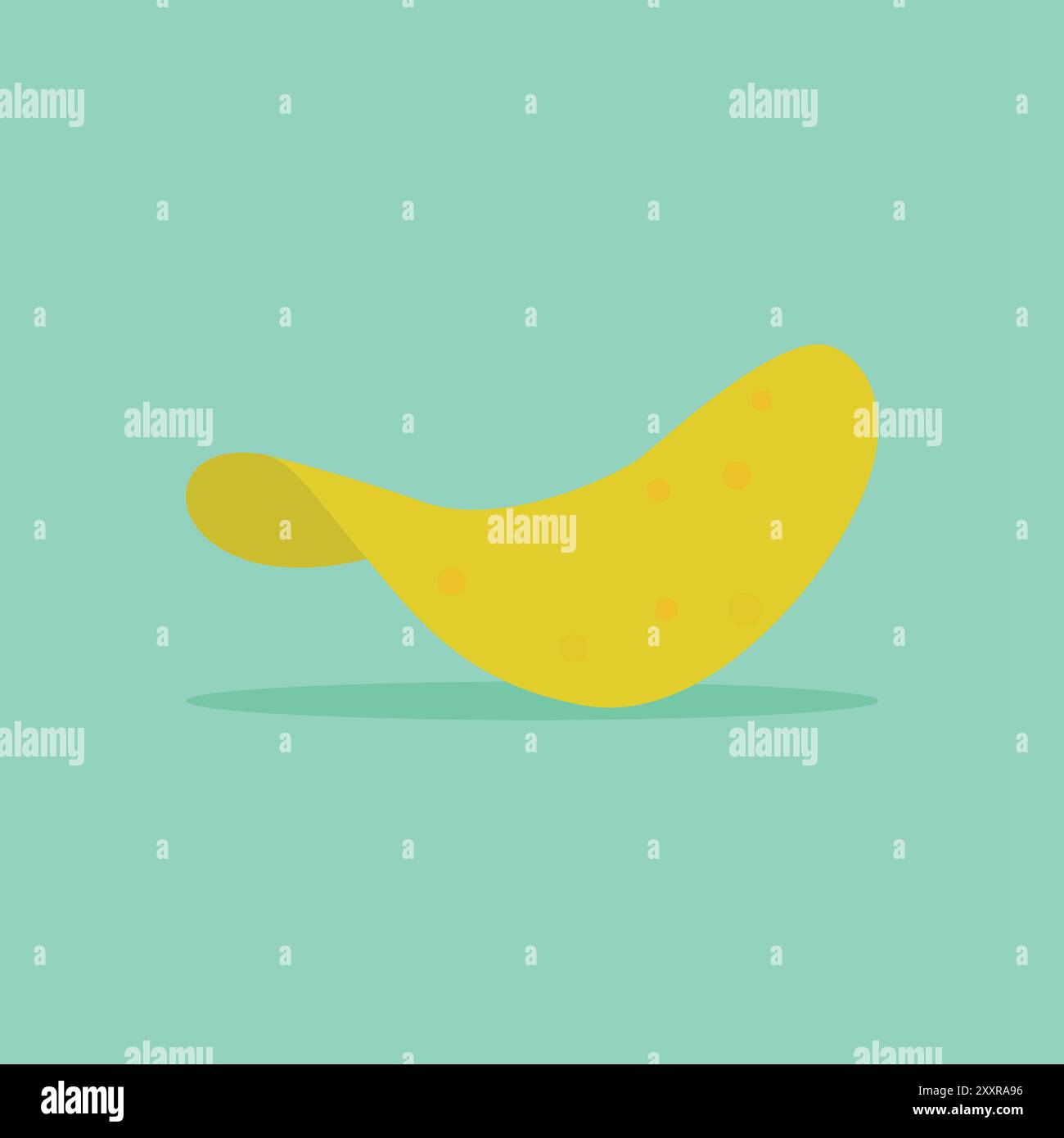 Potato chips vector. Potato chips on green background Stock Vector ...