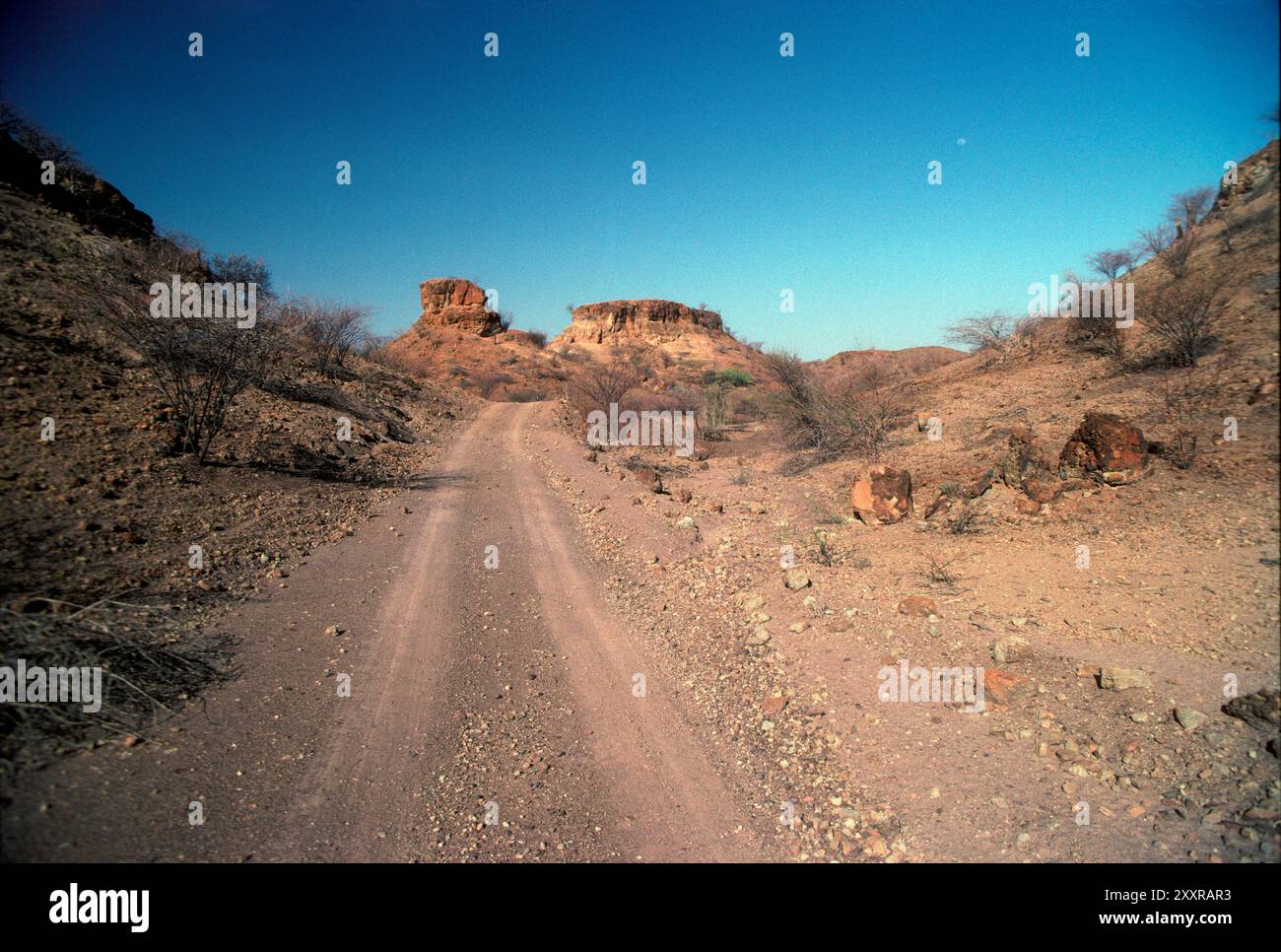 Road between Kapedo and Lokori, on the way to Lake Turkana, Northern ...