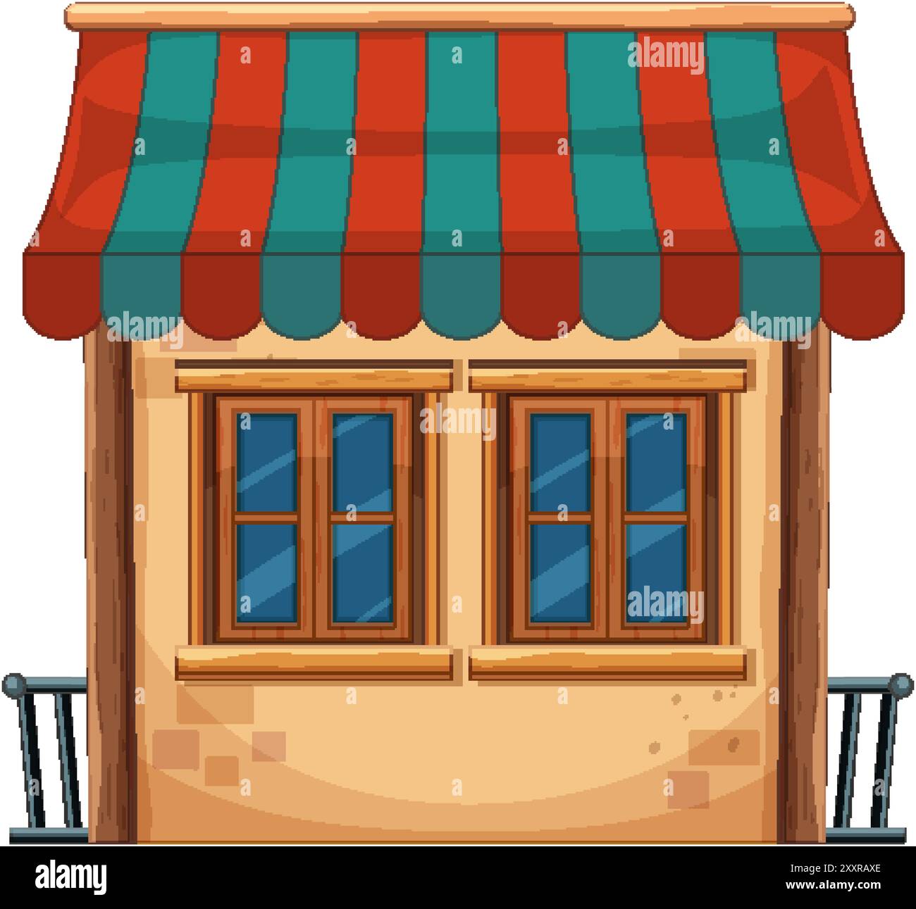 Illustration of a house with two windows Stock Vector Image & Art - Alamy