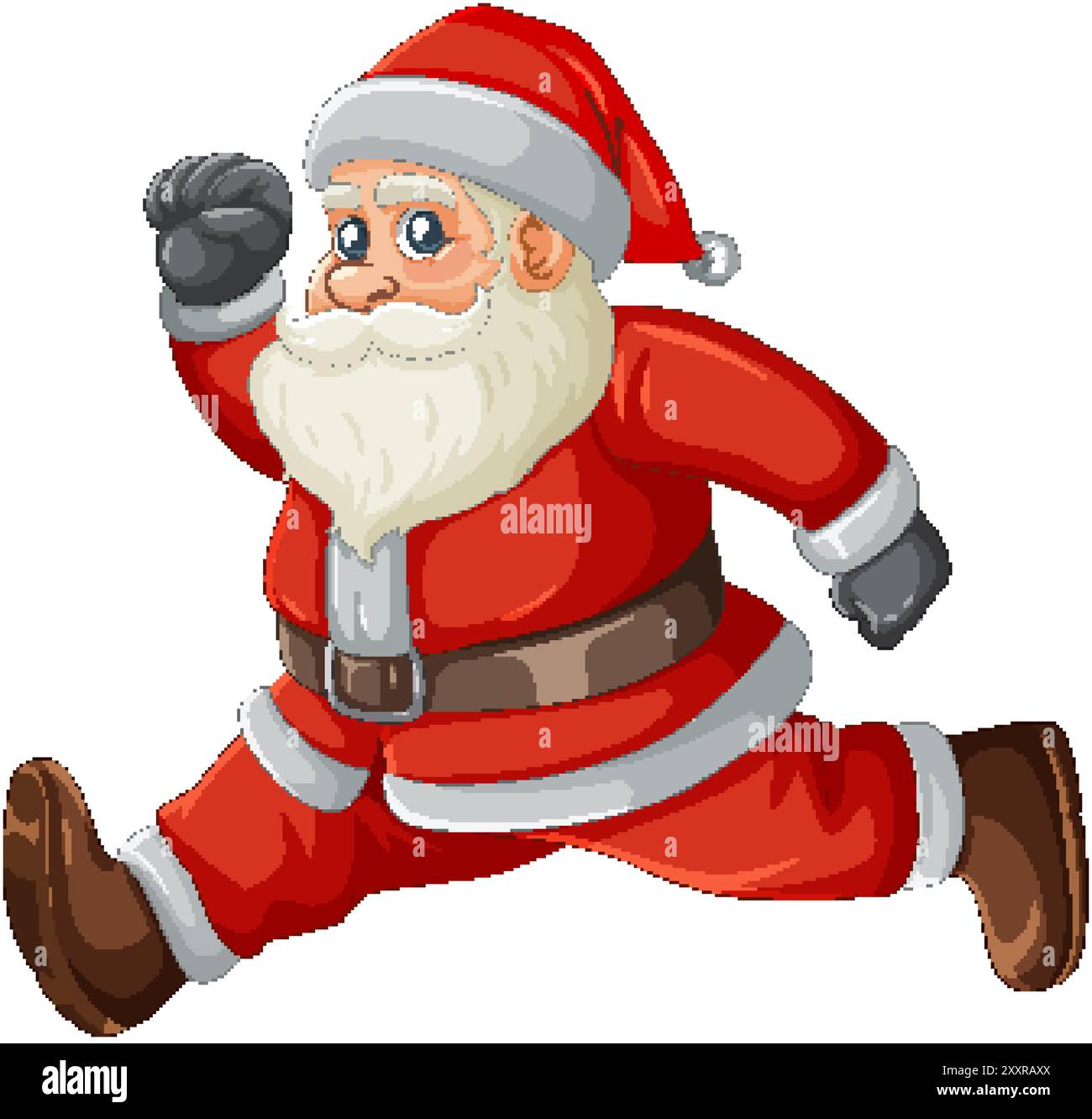 Santa Claus running with festive cheer Stock Vector Image & Art - Alamy
