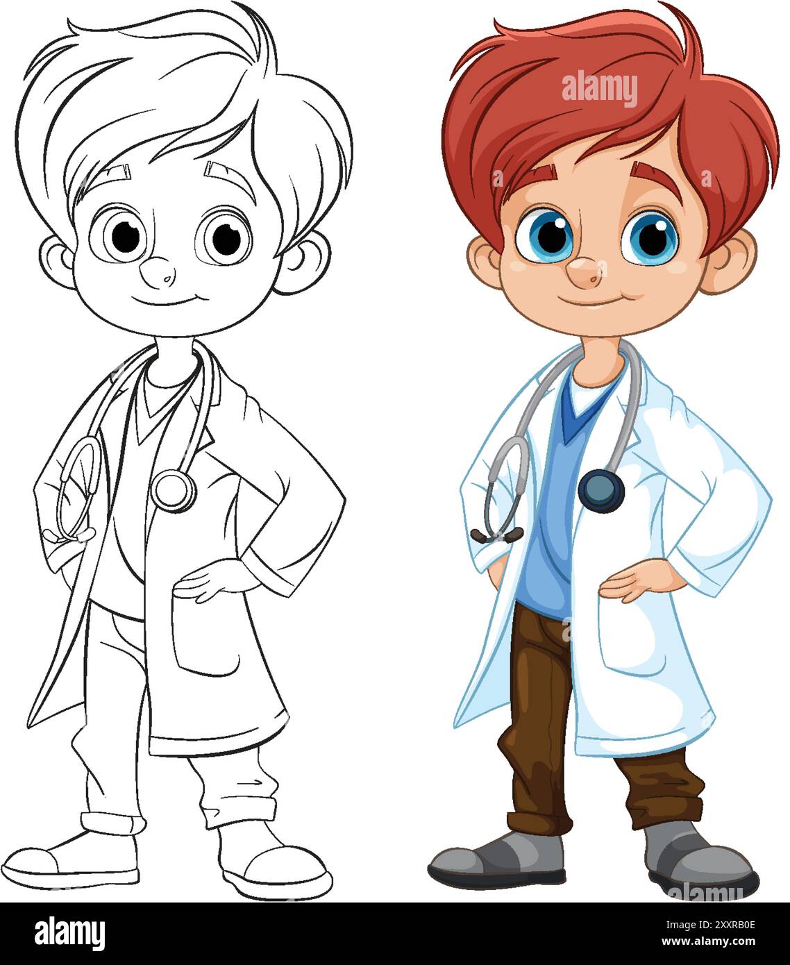 Healthcare blue stethoscope red Stock Vector Images - Alamy