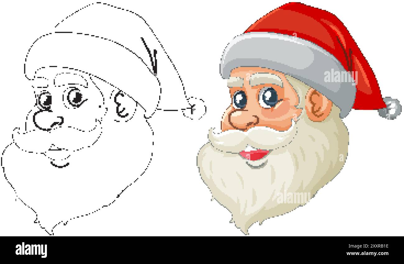 Color and outline of Santa Claus Stock Vector Image & Art - Alamy