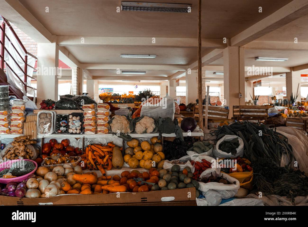 Vegtable Boot at the Indoor Marketplace, Pisac, Sacred Valley, Peru ...