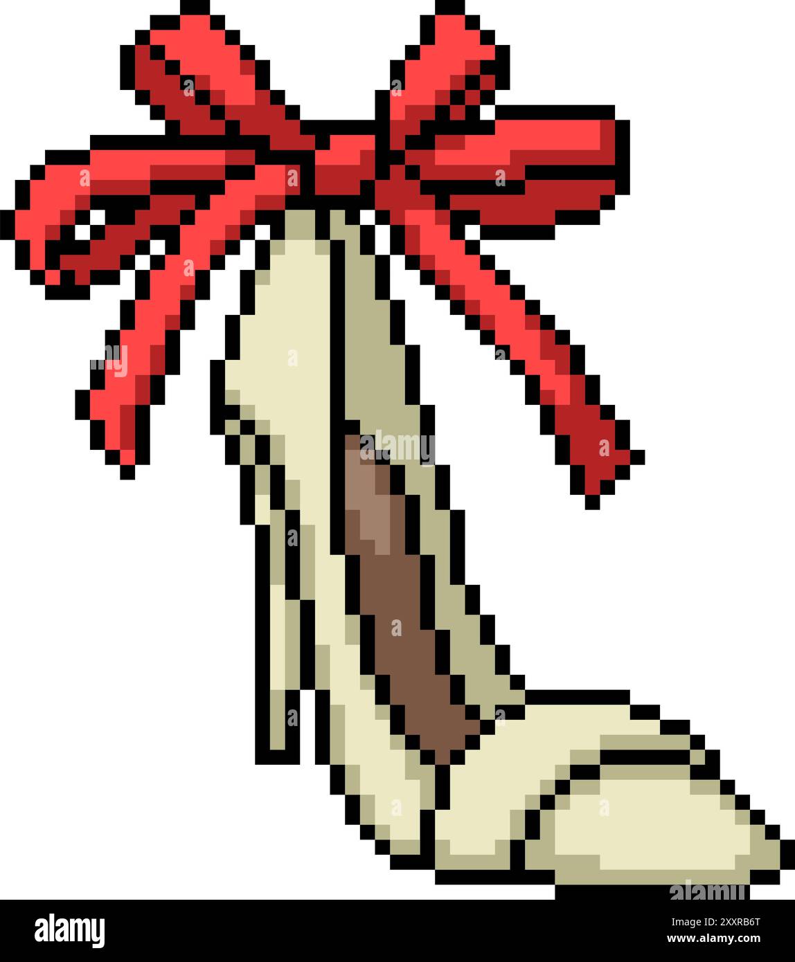 pixel art of woman shoe gift isolated background Stock Vector Image ...