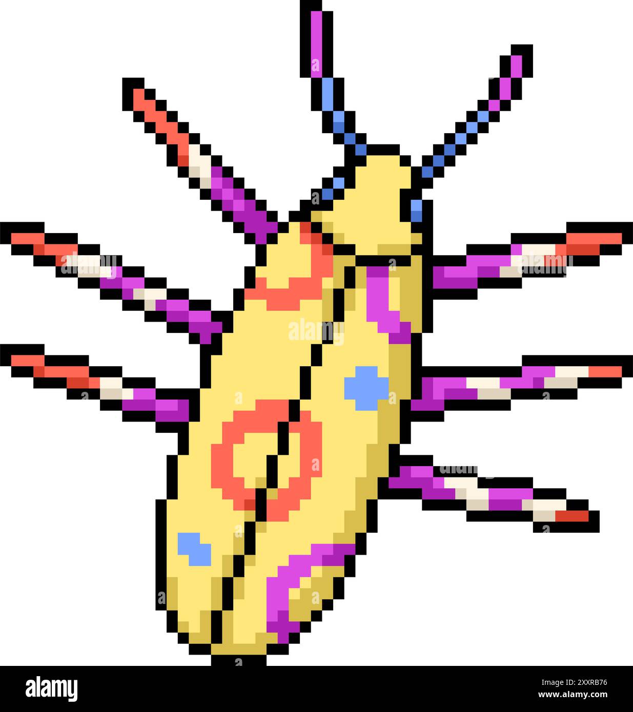 pixel art of cockroach stuffed animal isolated background Stock Vector ...