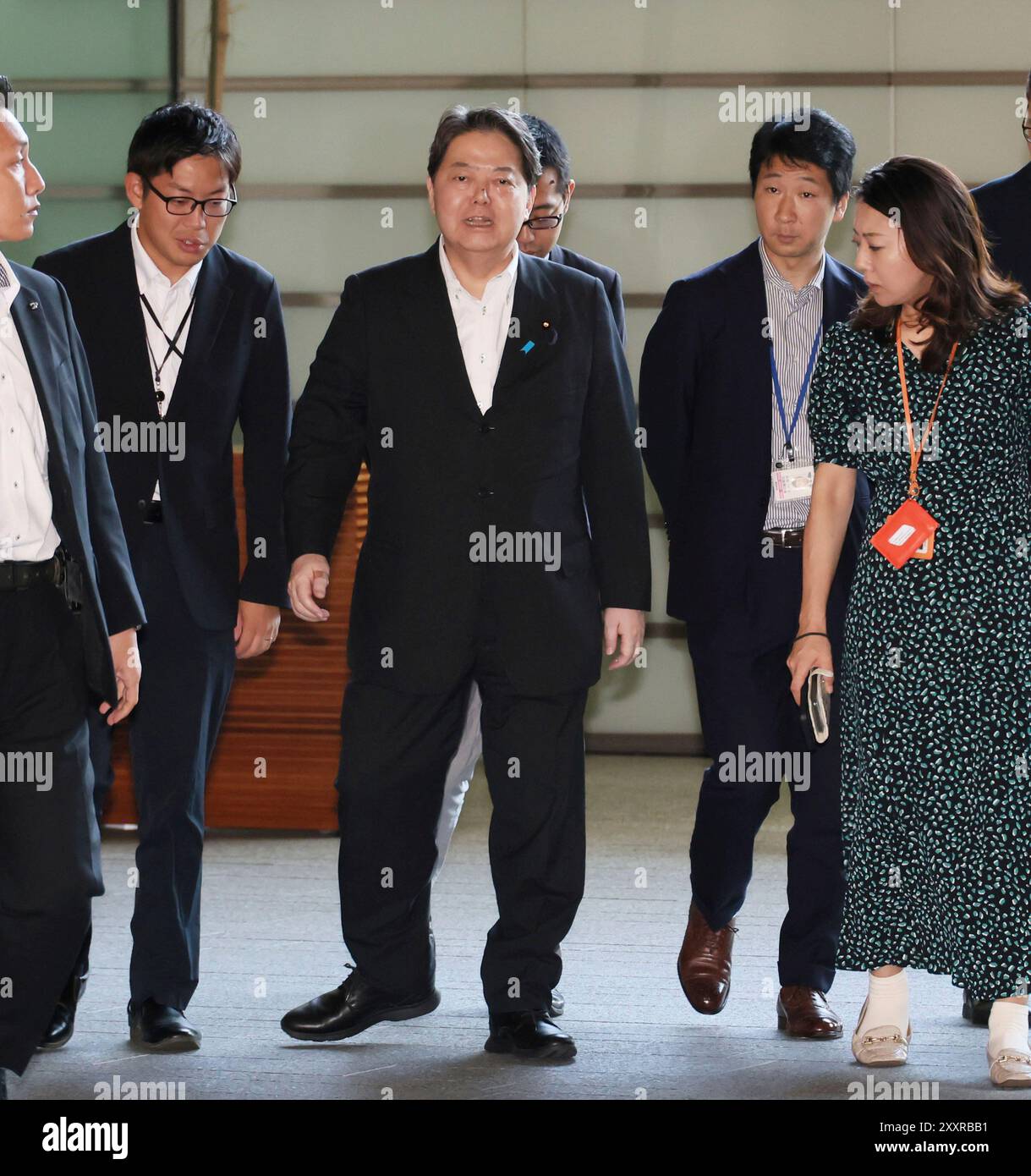 Japan's Chief Cabinet Secretary Yoshimasa Hayashi arrives at the Prime ...