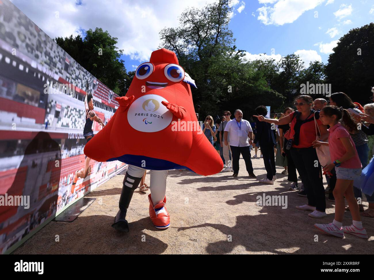 The Paralympic Phryge appears at the Arènes de Lutèce in Paris on ...