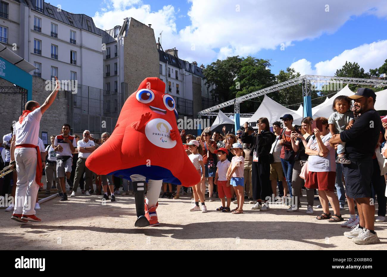 The Paralympic Phryge appears at the Arènes de Lutèce in Paris on ...