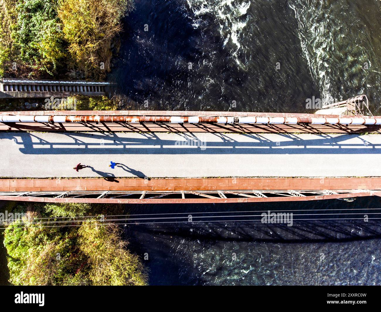 Aerial top view man jogging hi-res stock photography and images - Alamy