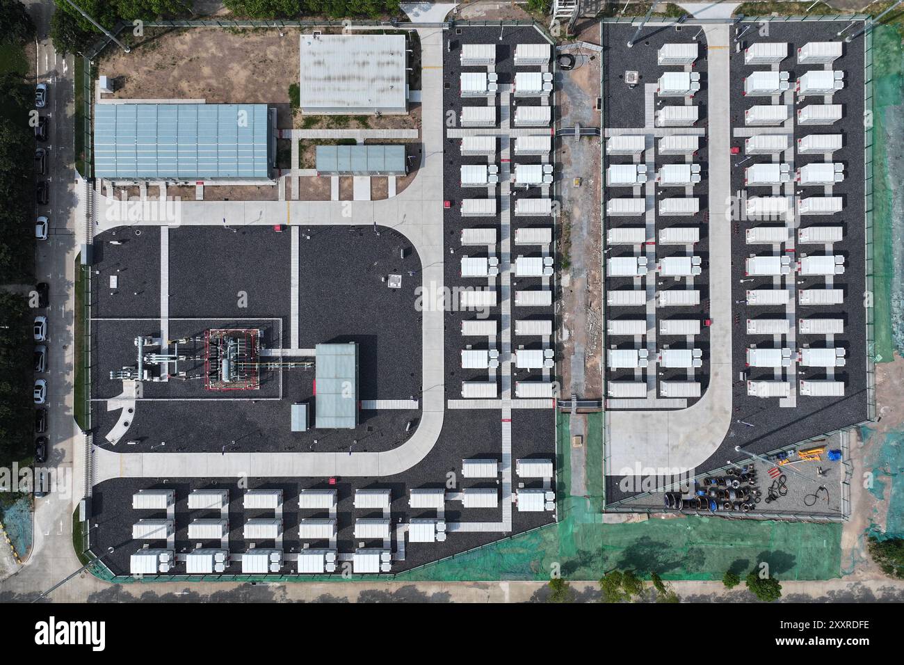 NANJING, CHINA - AUGUST 26, 2024 - Aerial photo shows an energy storage ...