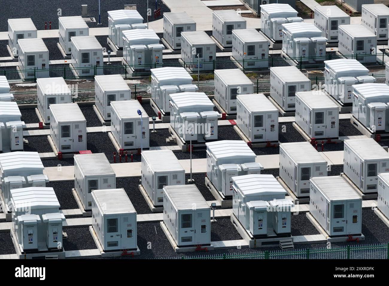 NANJING, CHINA - AUGUST 26, 2024 - Aerial photo shows an energy storage ...