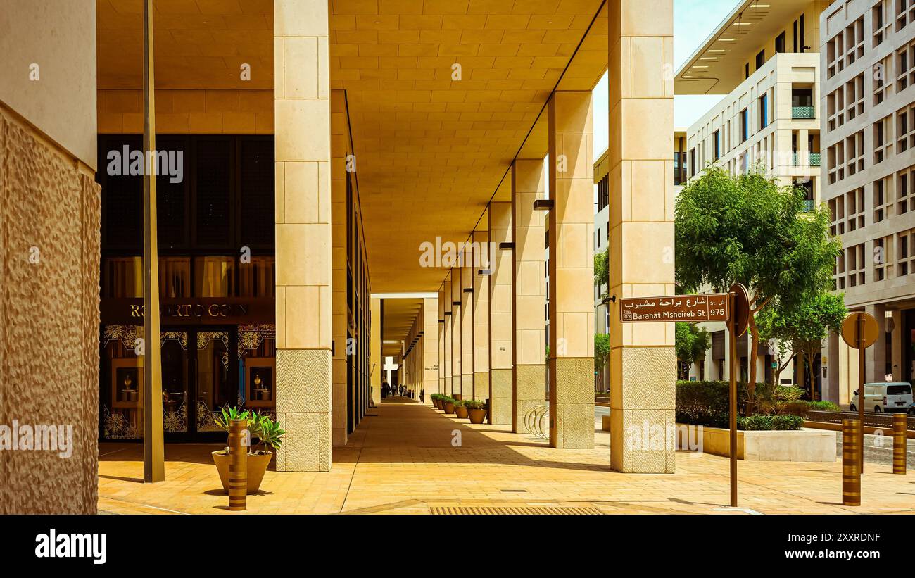Modern city streets in the Doha city. High quality photo Stock Photo ...
