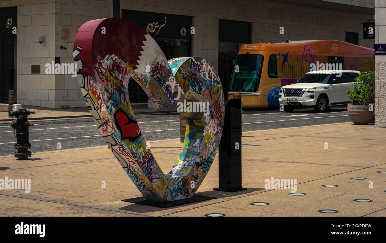Modern city streets in the Doha city. High quality photo Stock Photo ...