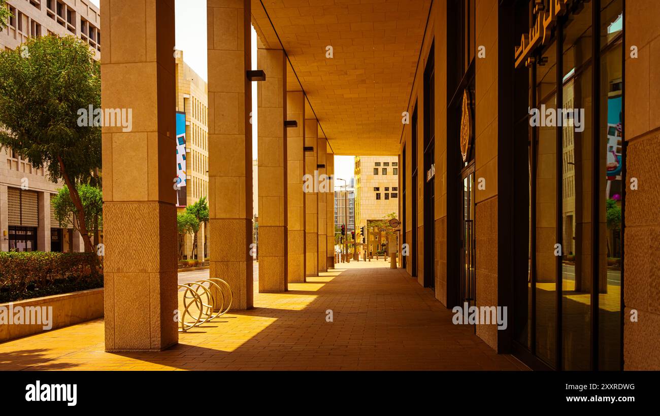 Modern city streets in the Doha city. High quality photo Stock Photo ...