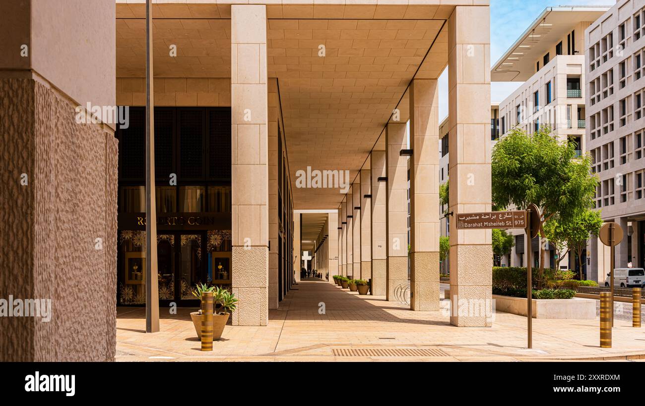 Modern city streets in the Doha city. High quality photo Stock Photo ...