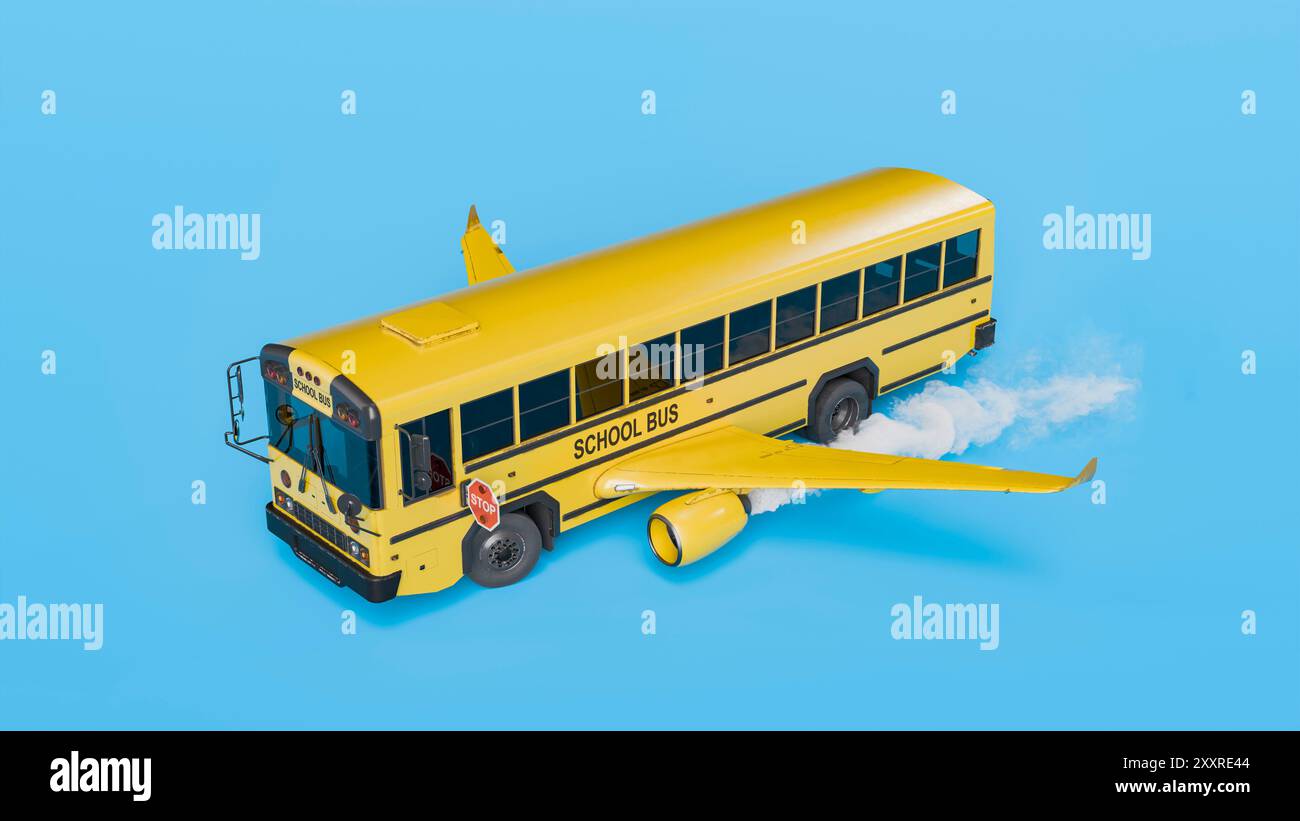 3d rendering school bus hi-res stock photography and images - Alamy
