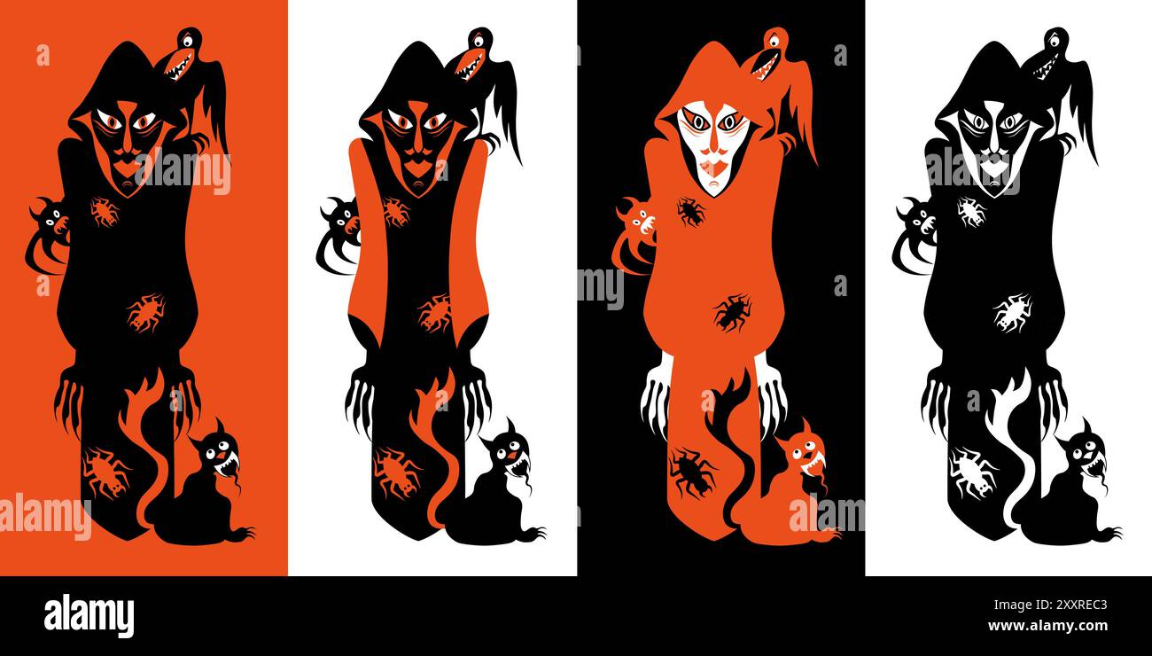 Bat skeleton halloween decor Stock Vector Images - Alamy