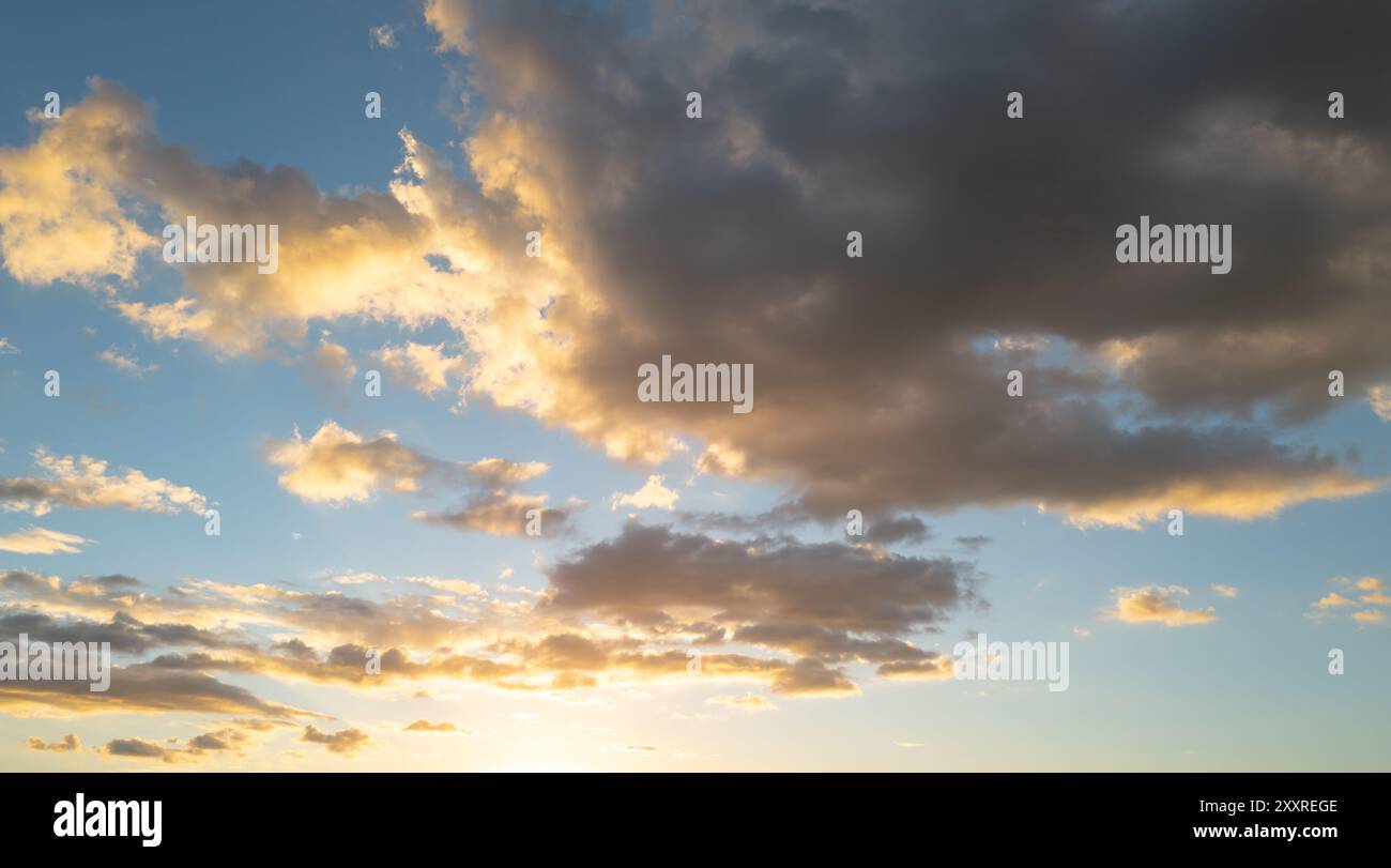 Sunset Clouds background. Dramatic Clouds Sunset Background. Sky with ...