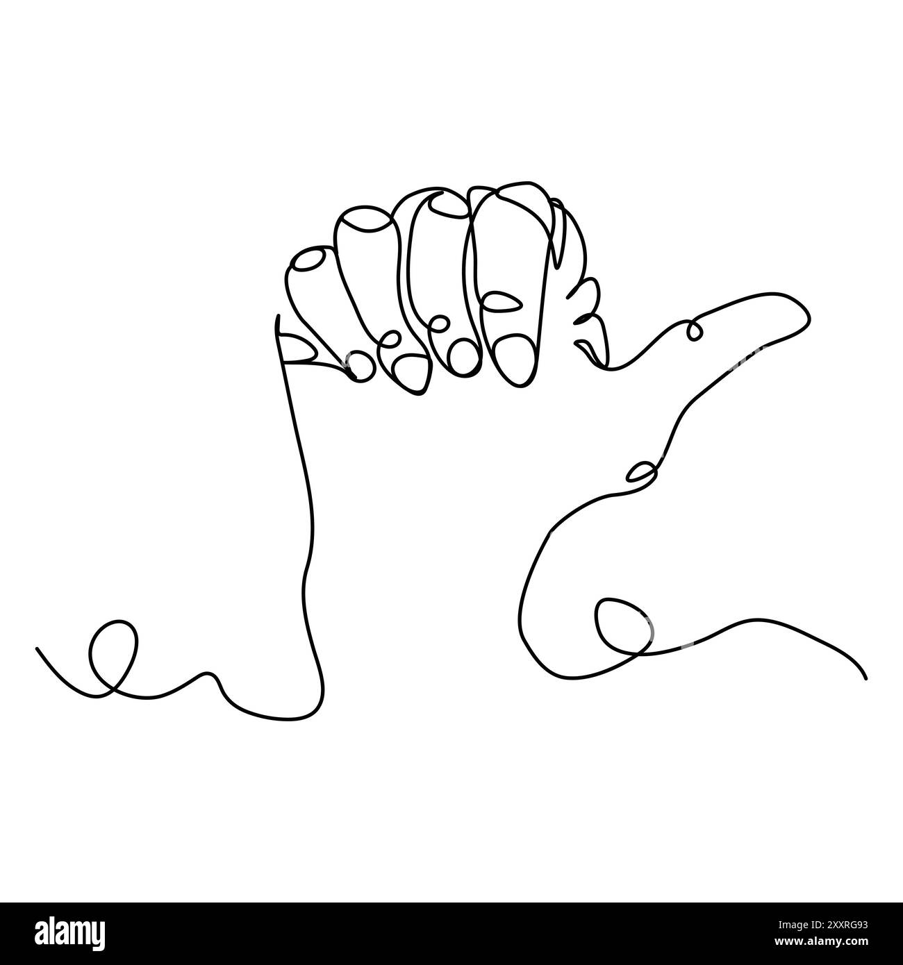 Continuous line art of couple holding hands Stock Vector Image & Art ...