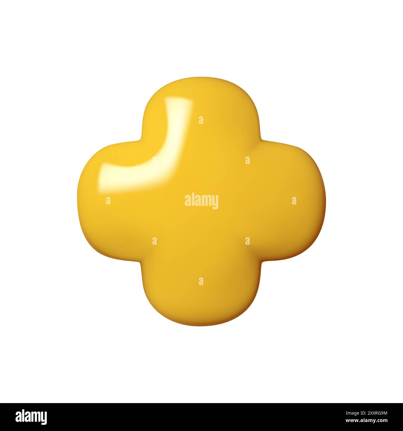 Yellow flower Shaped Balloon Isolated on White Background - Realistic ...