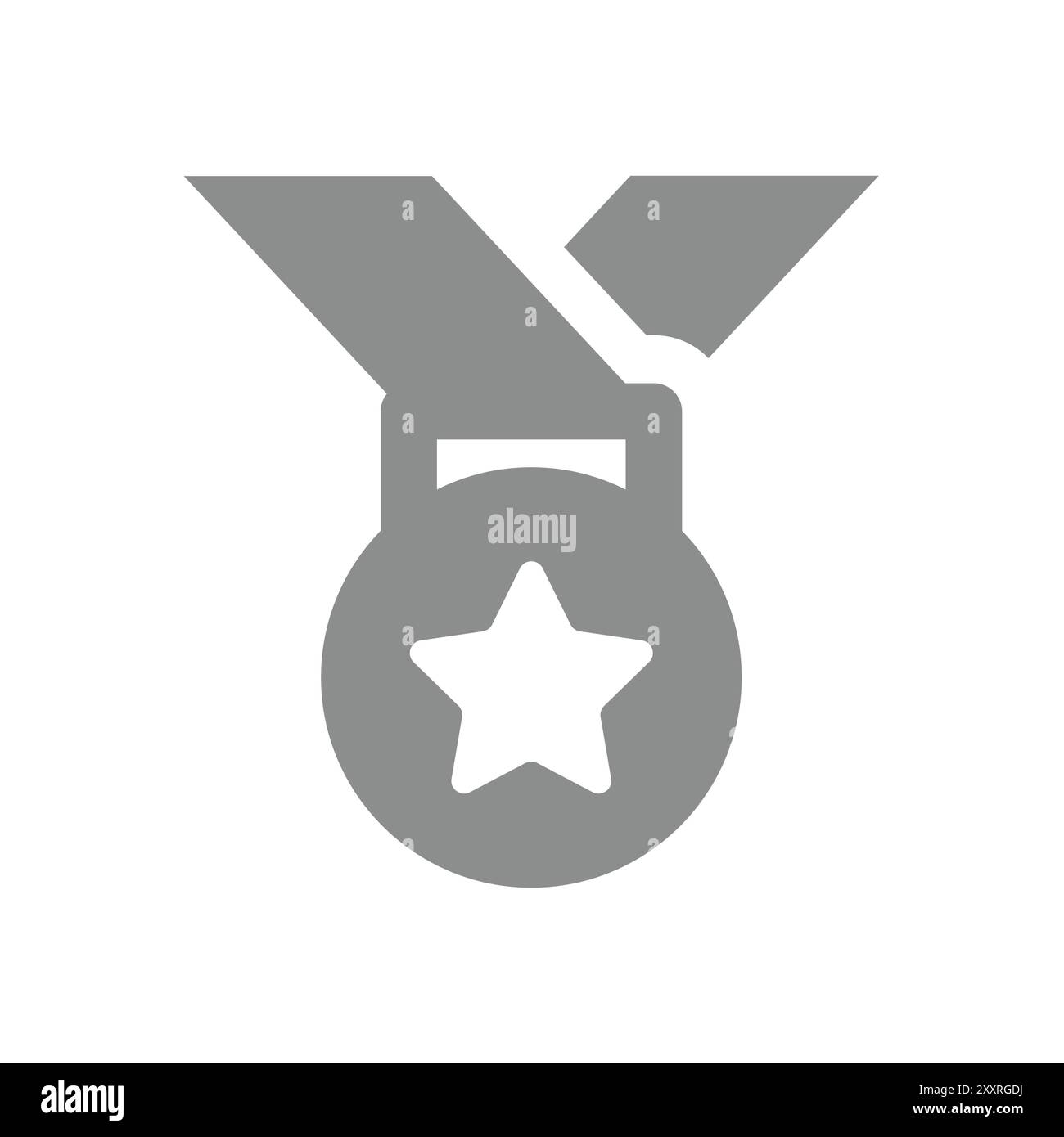 Star ribbon medal vector icon. Quality and guarantee symbol Stock ...