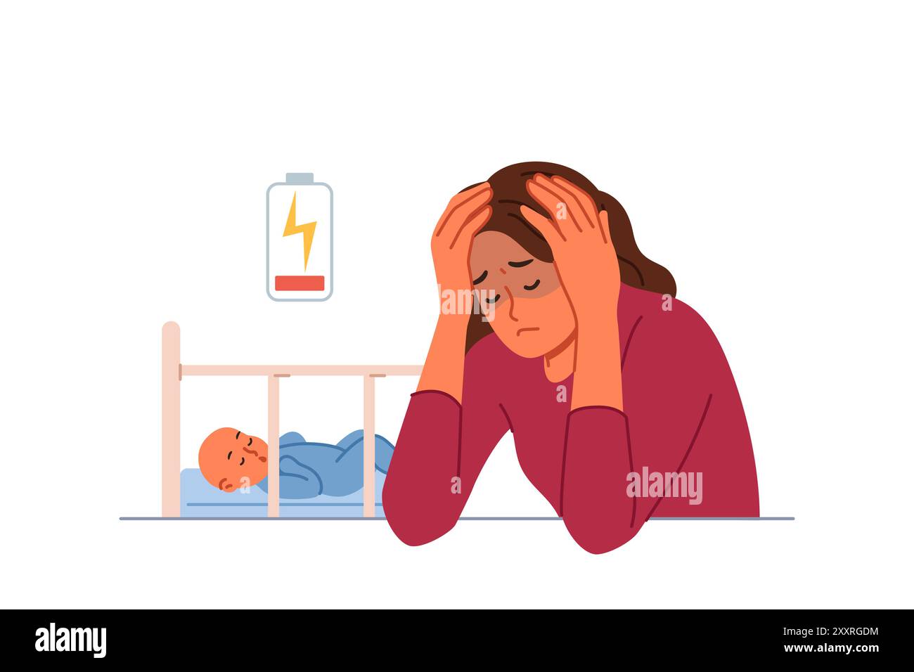 Single mother experiences postpartum depression and suffers from lack ...