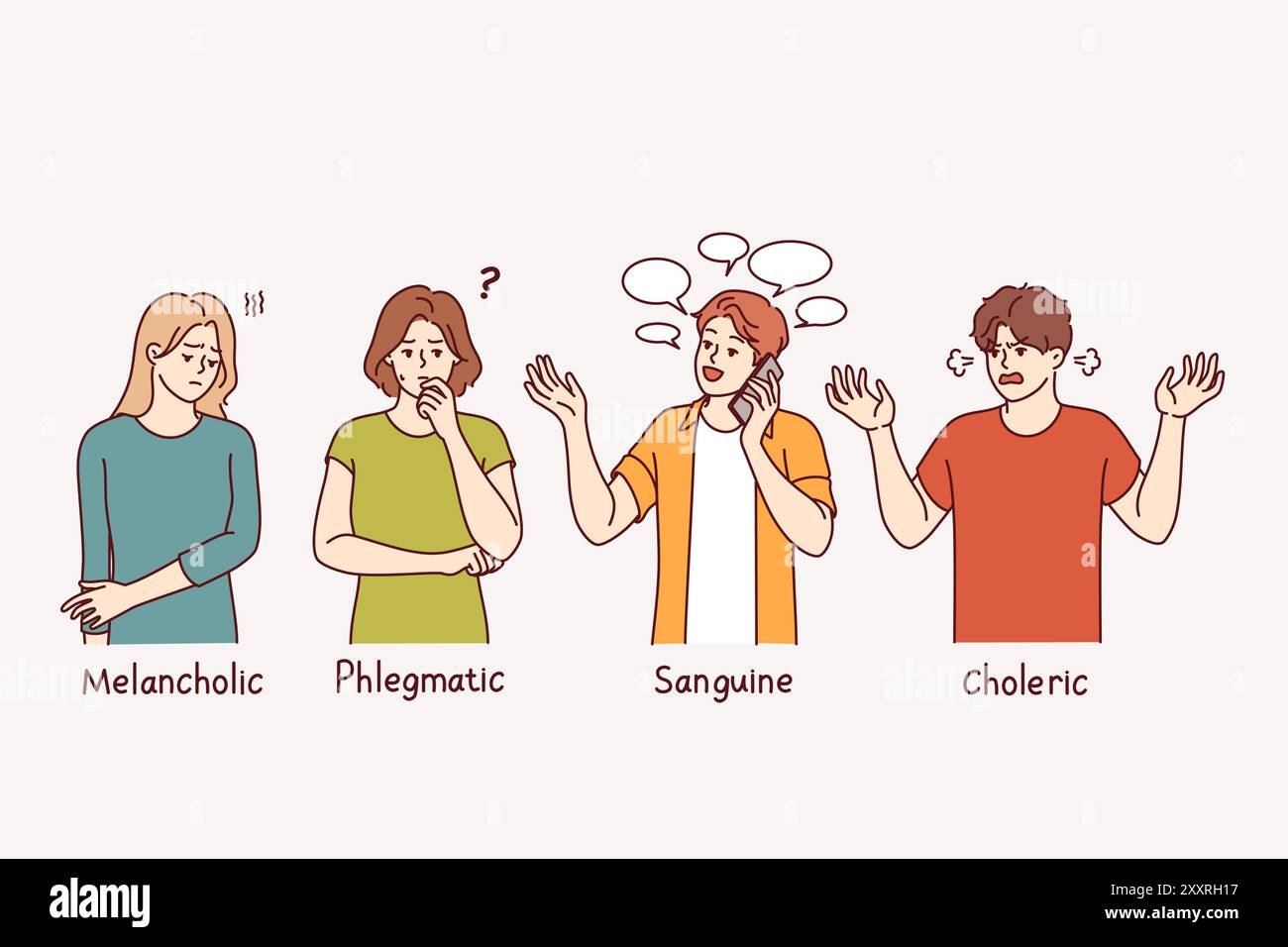 Melancholic personality Stock Vector Images - Alamy