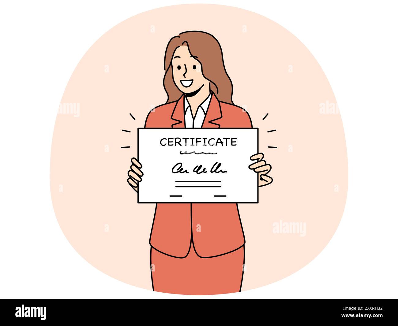 After receiving her award Stock Vector Images - Alamy