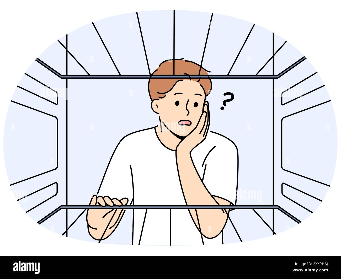 Empty man clean fridge Stock Vector Images - Alamy