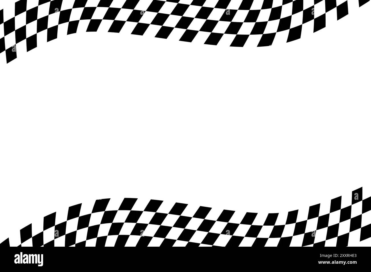 Race checker flag background. Finish check rally background. Wavy psychedelic chessboard pattern ...