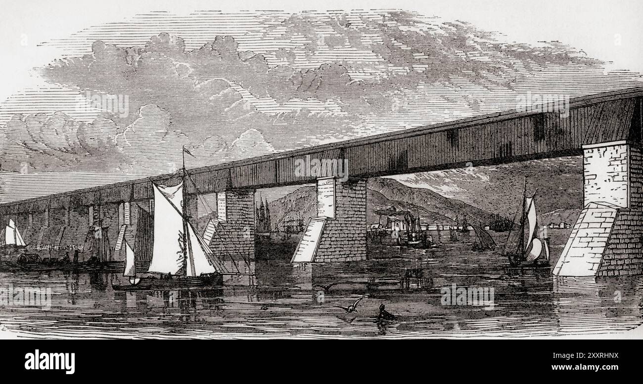 The Victoria Bridge, Montreal, Quebec, Canada, seen here in the 19th ...