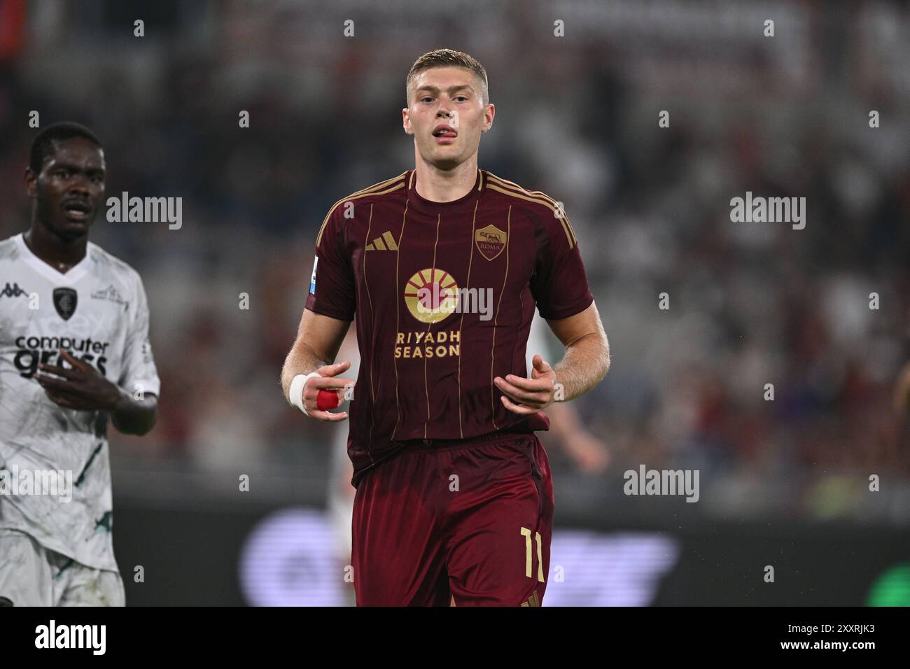 Artem Dovbyk (Roma) during the Italian "Serie A" match between Roma 1-2 ...