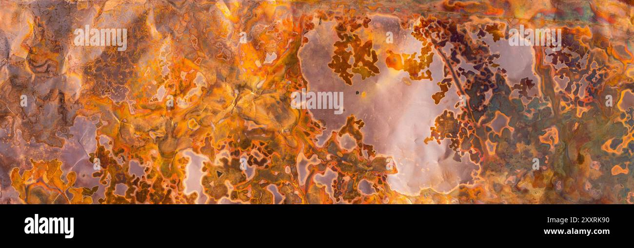 Copper background showing a colorful corrosion texture Stock Photo - Alamy