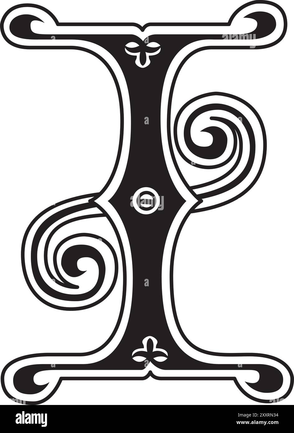 Abstract ginger vector vectors Black and White Stock Photos & Images ...