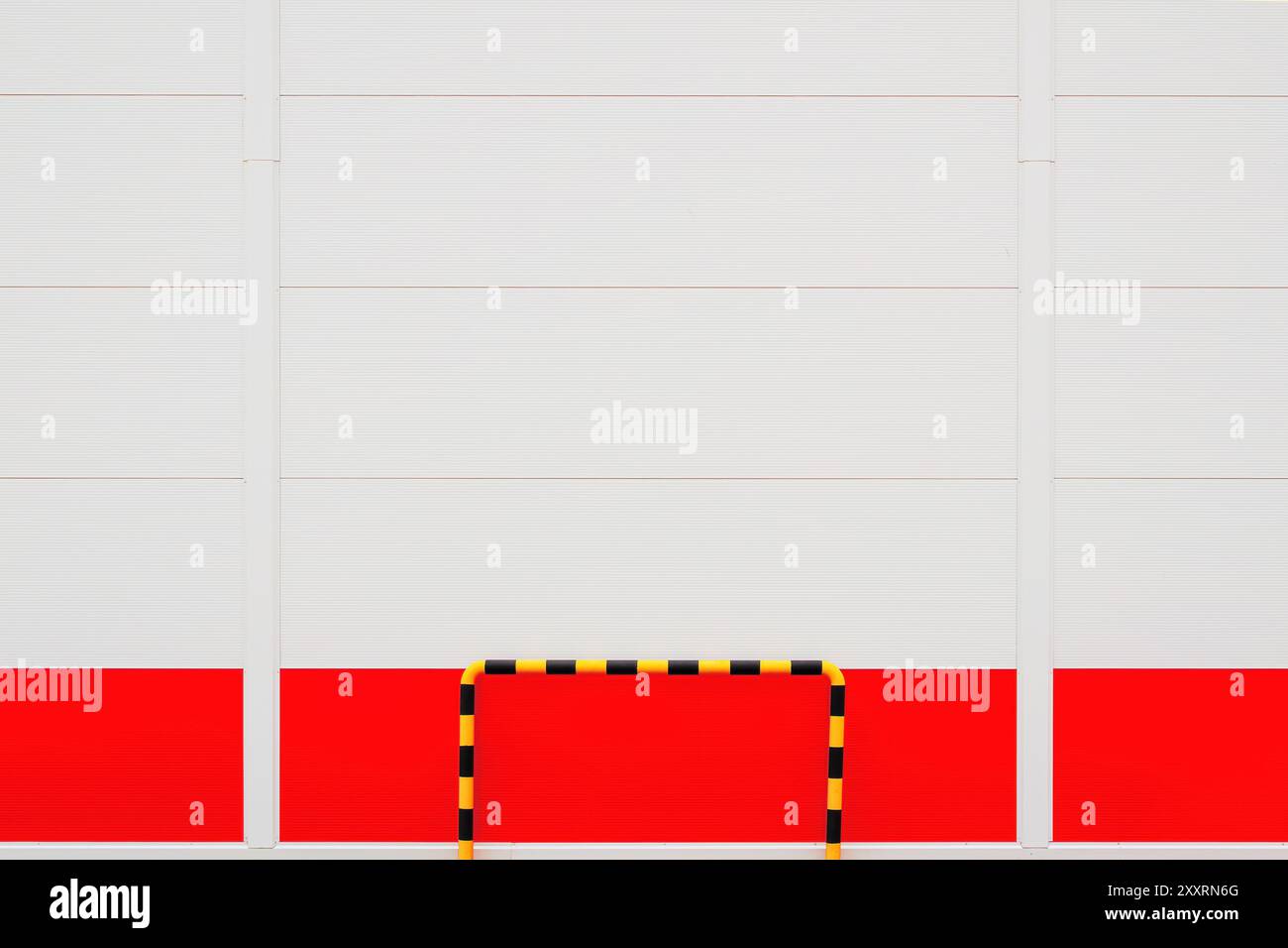 Parking safety bollard guard against the wall as copy space Stock Photo ...