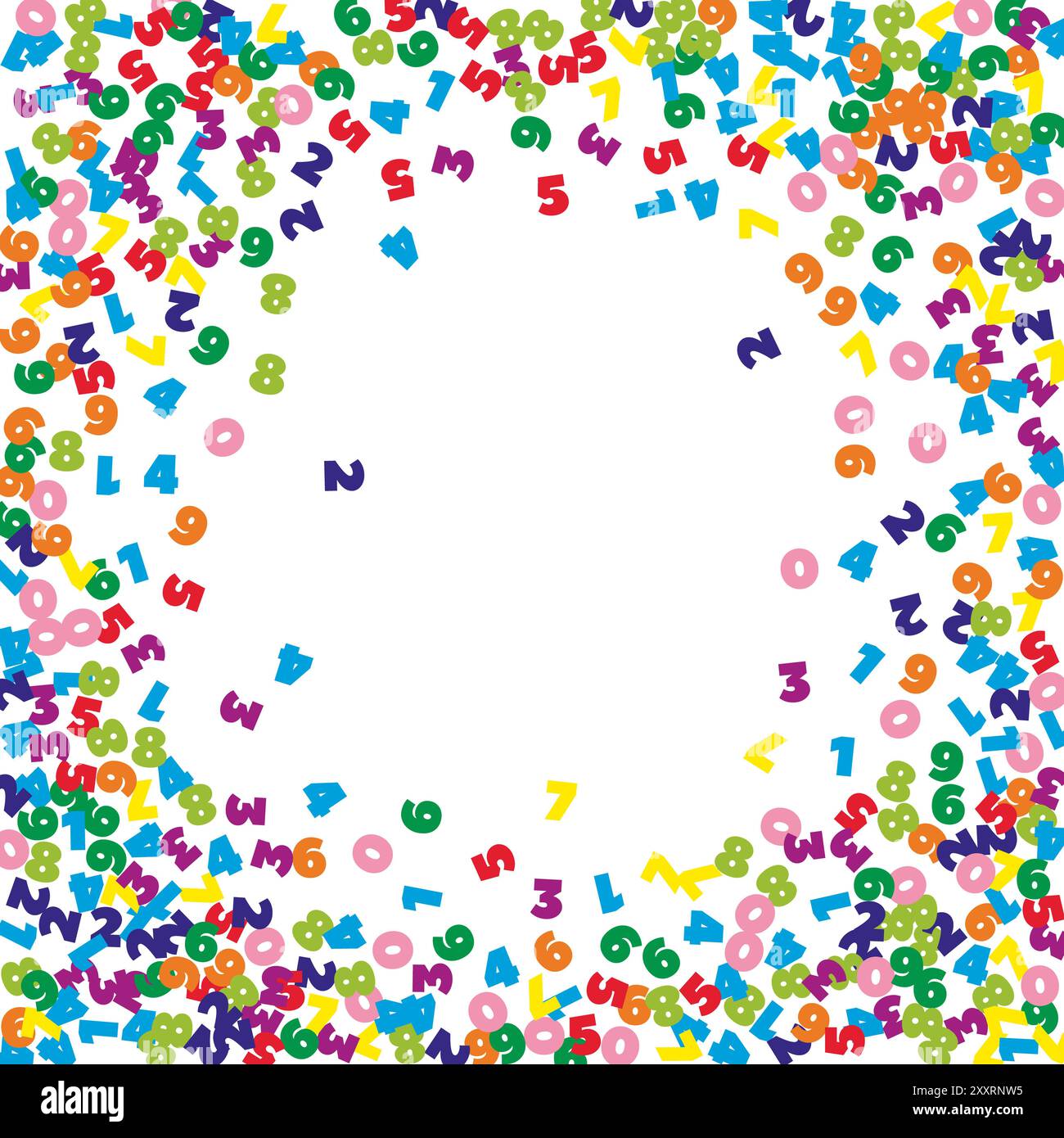 School notebook cover. Colorful childish floating letters of Latin ...